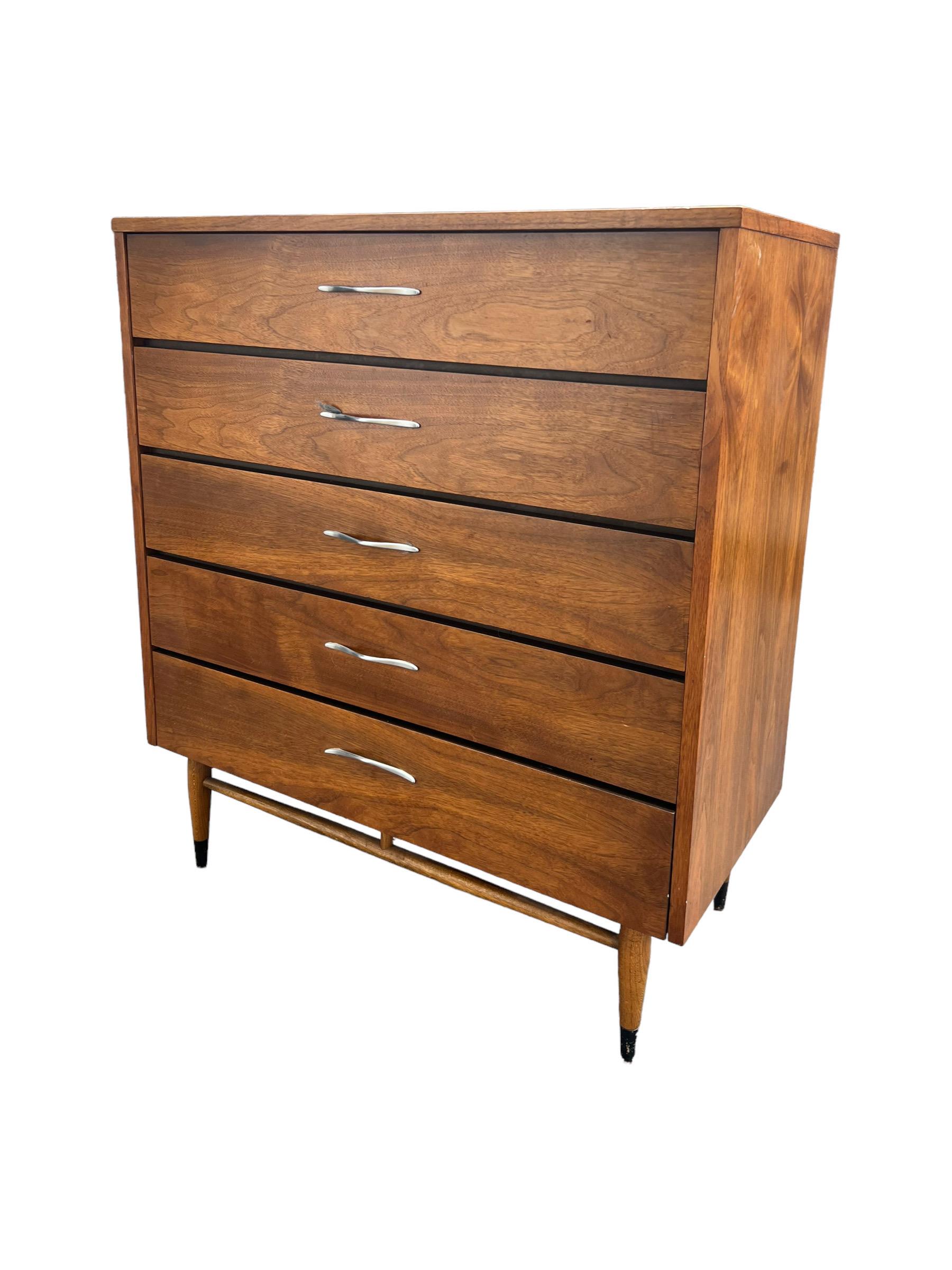 Vintage Mid Century Modern Dresser Dovetail Drawers by Andre Bus Lane ...