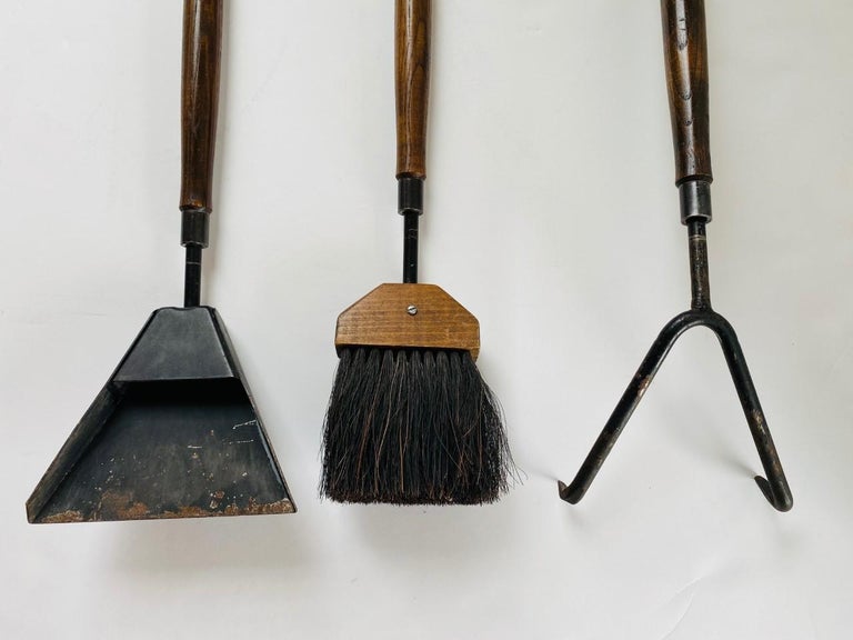 Vintage Mid-Century Modern Fire Tool Set, 1950s For Sale at 1stDibs