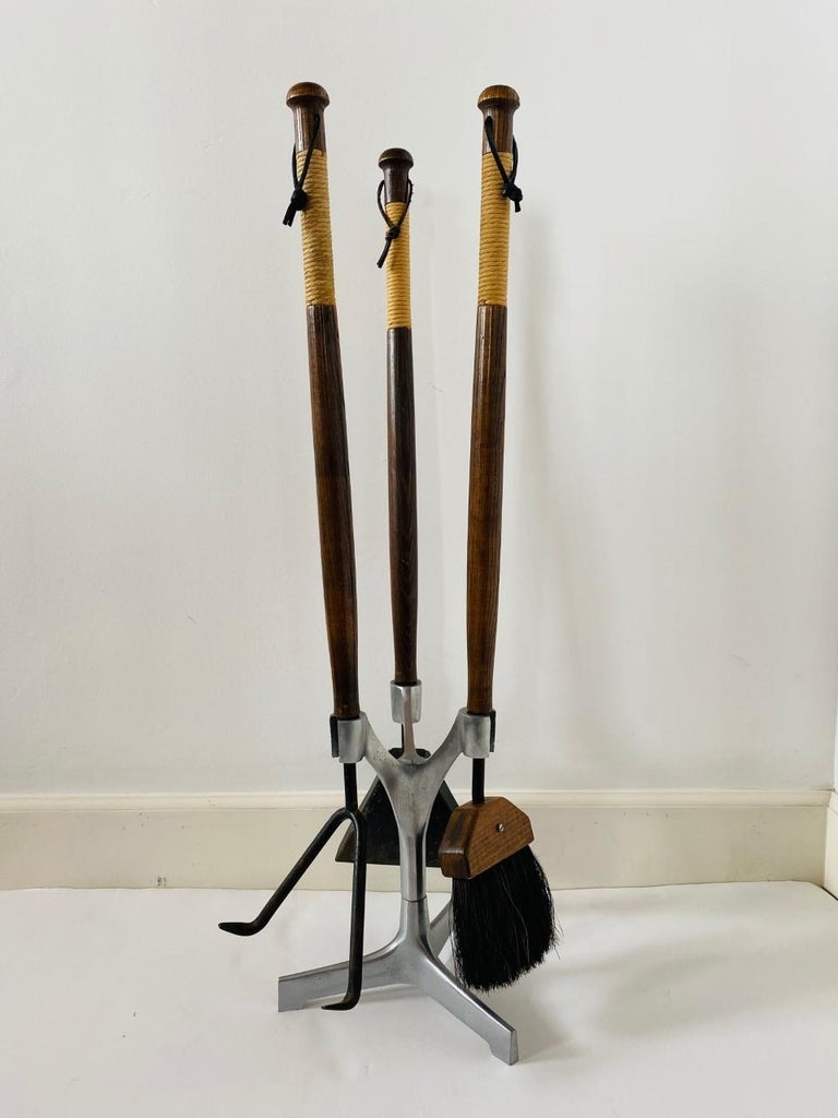 Vintage Mid-Century Modern Fire Tool Set, 1950s For Sale at 1stDibs