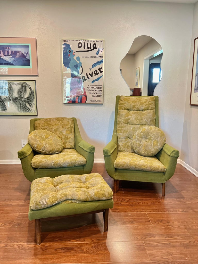 Vintage Mid-Century Modern Gondola Adrian Pearsall Style Side Chairs by ...