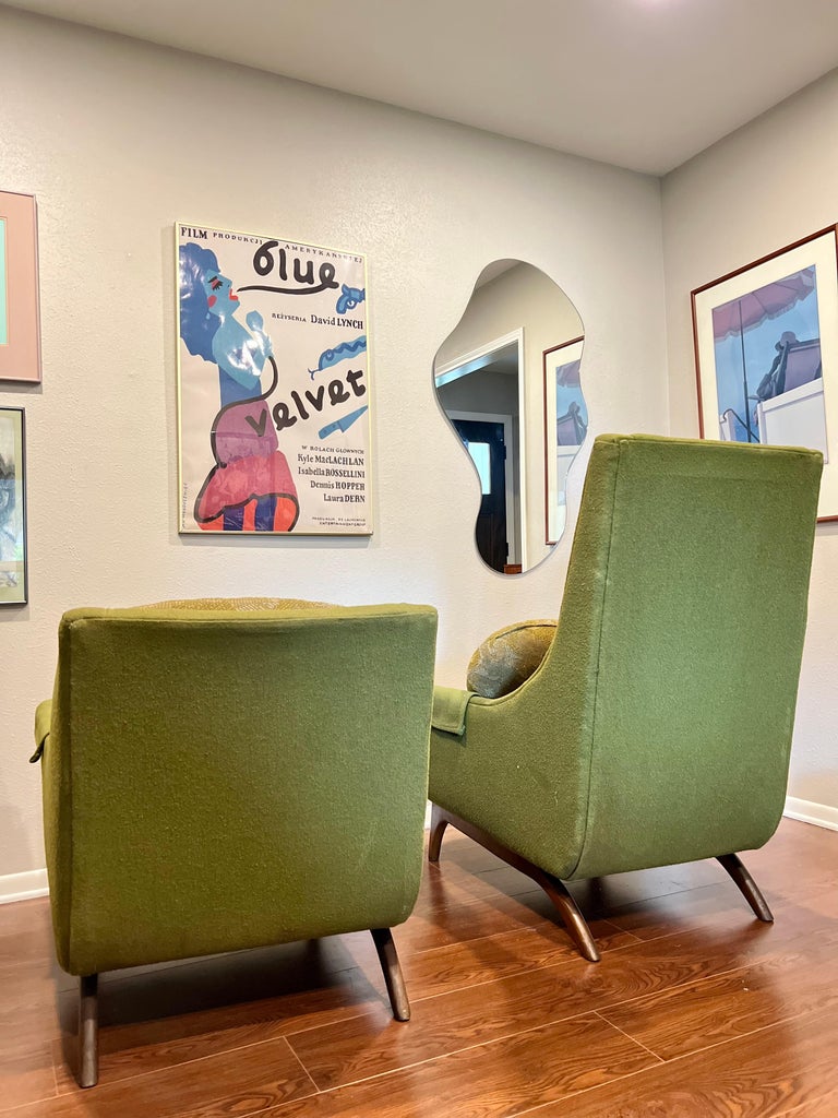 Vintage Mid-Century Modern Gondola Adrian Pearsall Style Side Chairs by ...