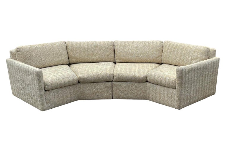 Vintage Mid-Century Modern Hexagonal Curved Sectional Sofa after Harvey ...