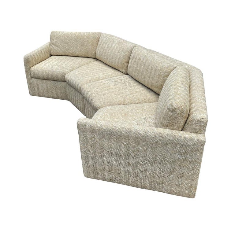 Vintage Mid-Century Modern Hexagonal Curved Sectional Sofa after Harvey ...