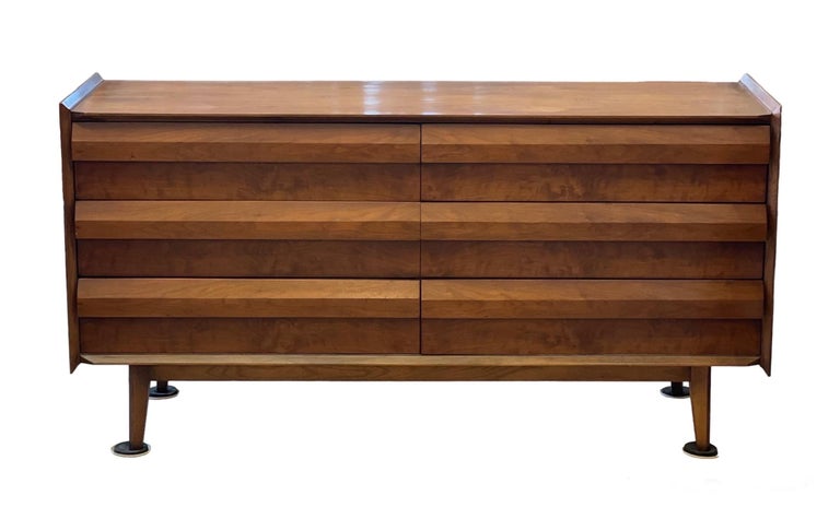 Vintage Mid-Century Modern Lane First Edition 6 Drawer Dresser Dovetail ...