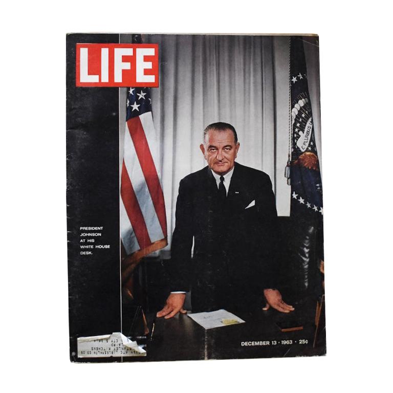 Vintage Mid-Century Modern Life Magazine President Johnson, December ...