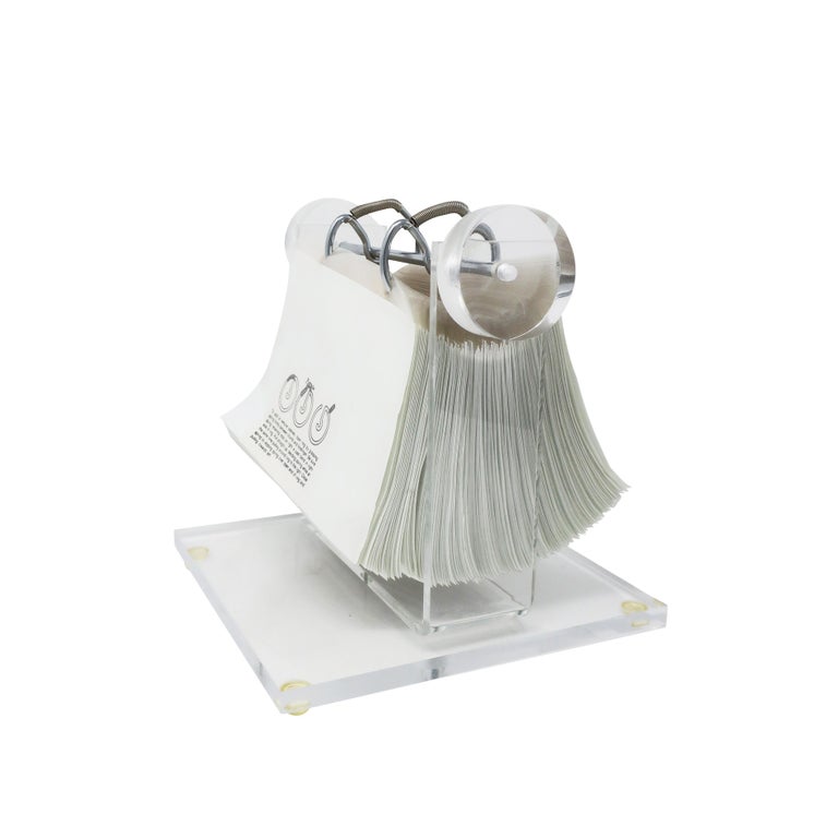 Vintage Mid-Century Modern Lucite Rolodex at 1stDibs