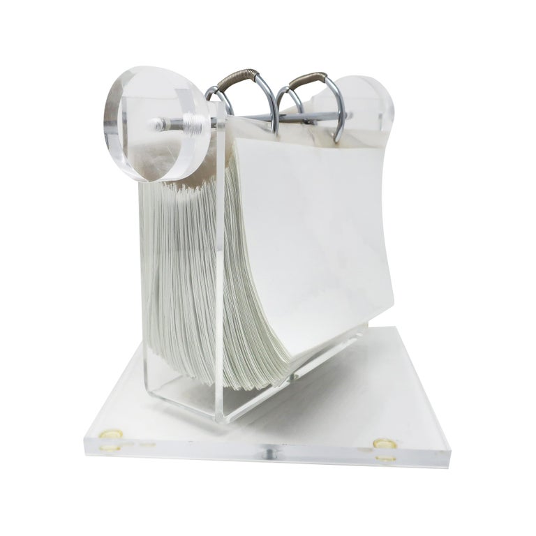 Vintage Mid-Century Modern Lucite Rolodex at 1stDibs