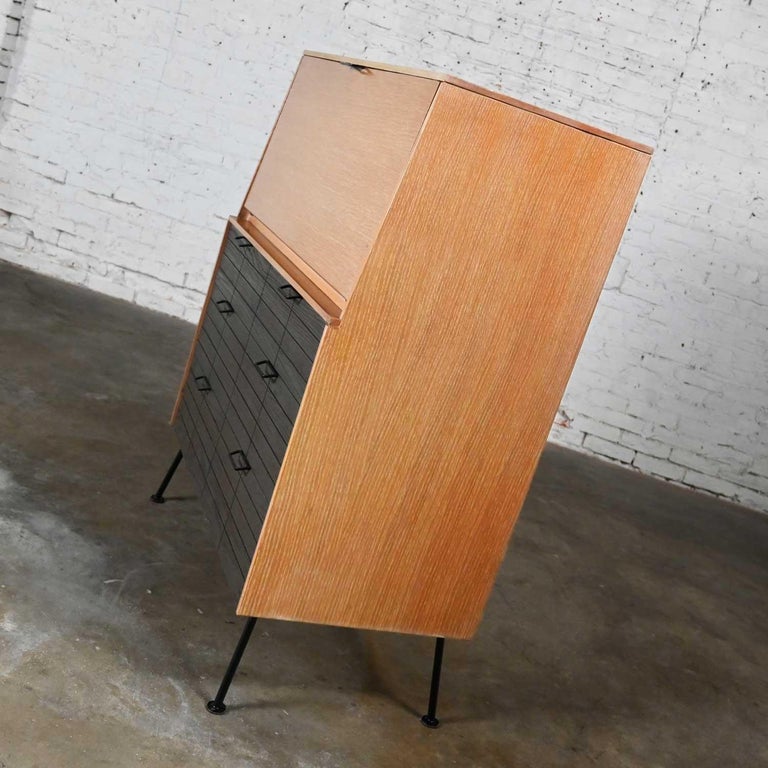 Vintage Mid-Century Modern Mengel Drop Front Secretary Desk by Raymond ...