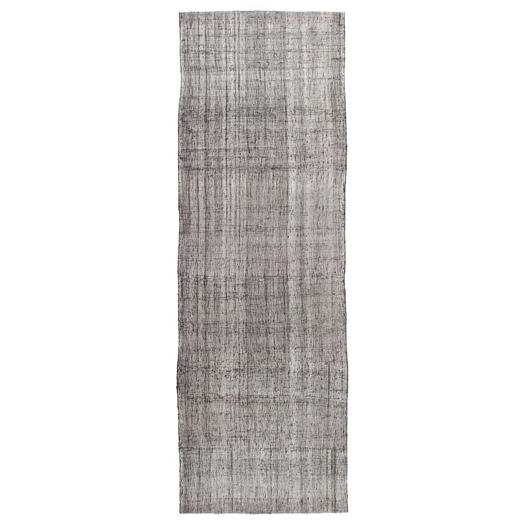 Vintage Mid-Century Modern Minimalist Flat-Weave Runner Rug For Sale at ...