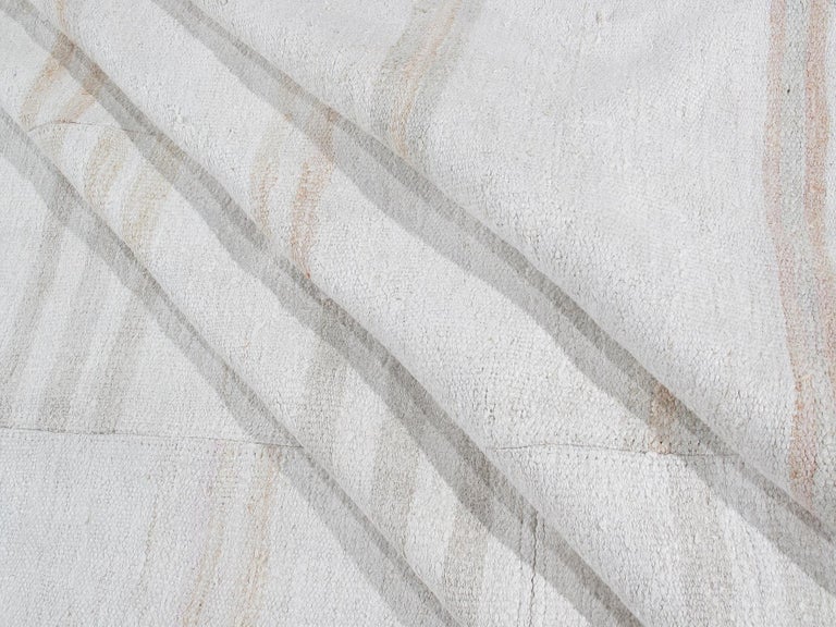 Vintage Mid-Century Modern Minimalist Flat-Weave Rug For Sale at 1stDibs