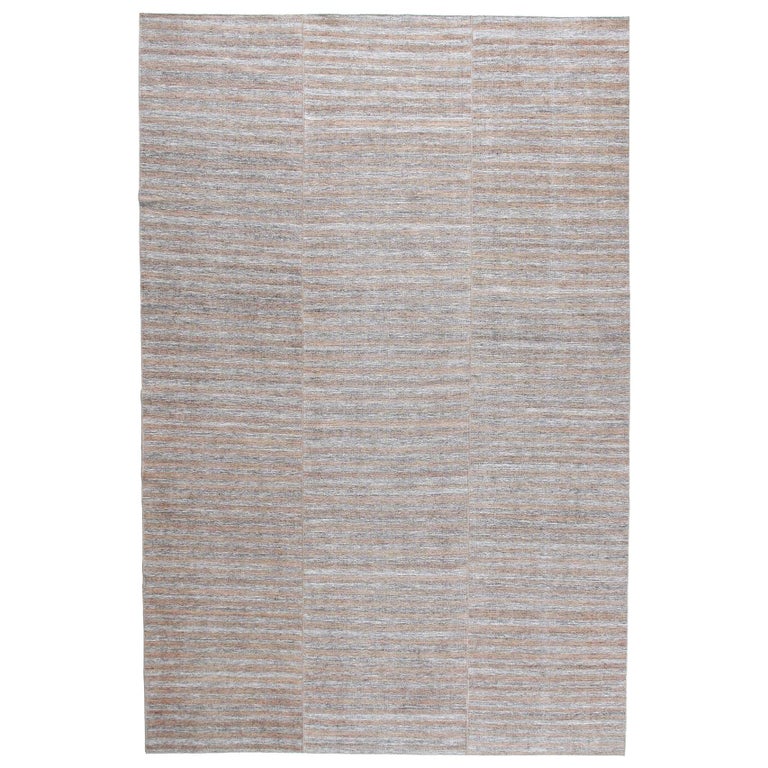 Vintage Mid-Century Modern Minimalist Persian Flat-Weave Rug For Sale ...