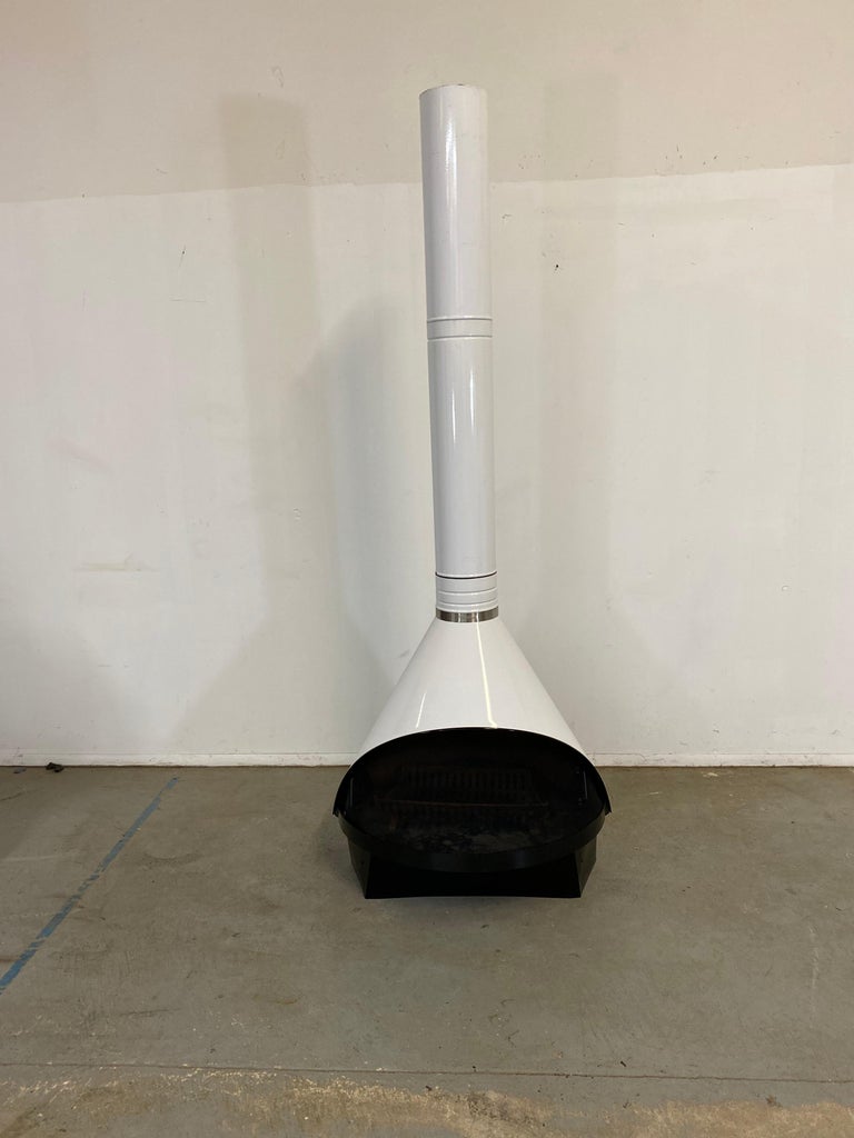 Vintage Mid-Century Modern Preway Fireplace Artic White at 1stDibs