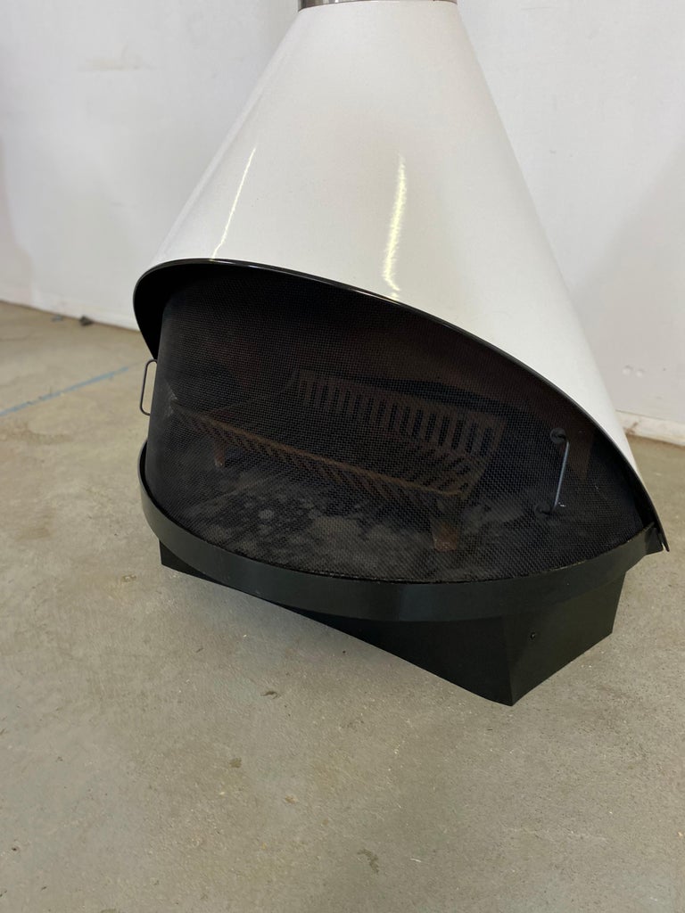 Vintage Mid-Century Modern Preway Fireplace Artic White at 1stDibs