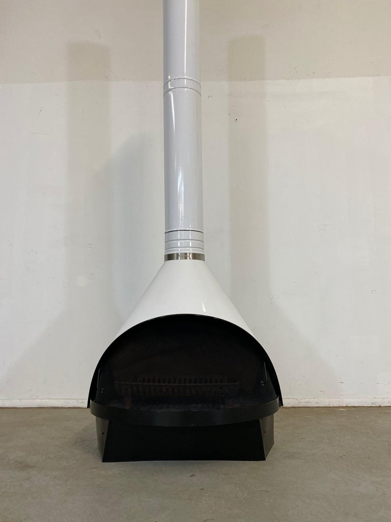 Vintage Mid-Century Modern Preway Fireplace Artic White at 1stDibs