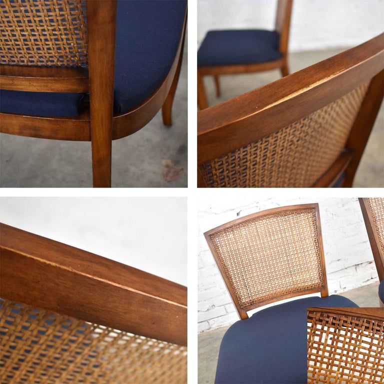 Vintage Mid-Century Modern Set of 4 Cane Back Dining Chairs Newly ...