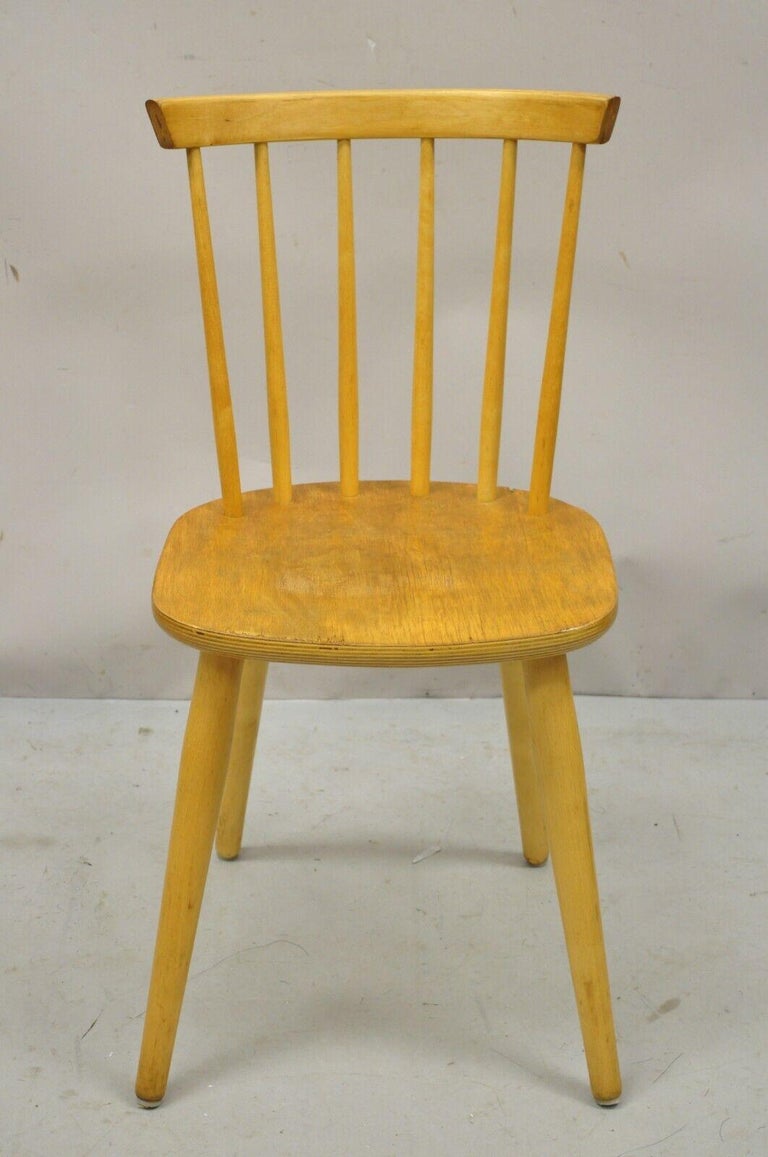 Vintage Mid-Century Modern Spindle Back Birch Maple Side Chairs 'Single ...