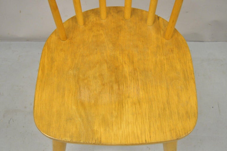 Vintage Mid-Century Modern Spindle Back Birch Maple Side Chairs 'Single ...