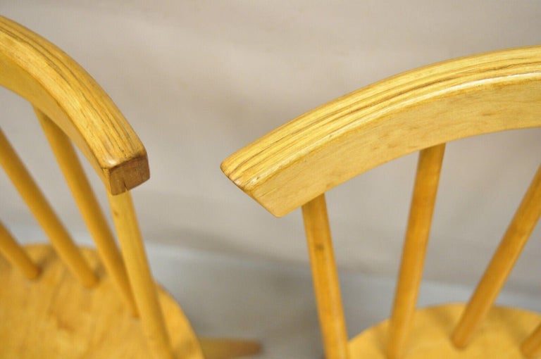 Vintage Mid-Century Modern Spindle Bush Birch Maple Side Chairs, a Pair ...