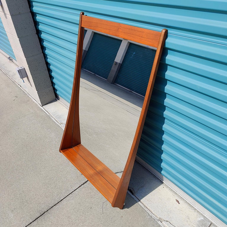 Vintage Mid-Century Modern Teak Mirror by Pedersen and Hansen For Sale ...