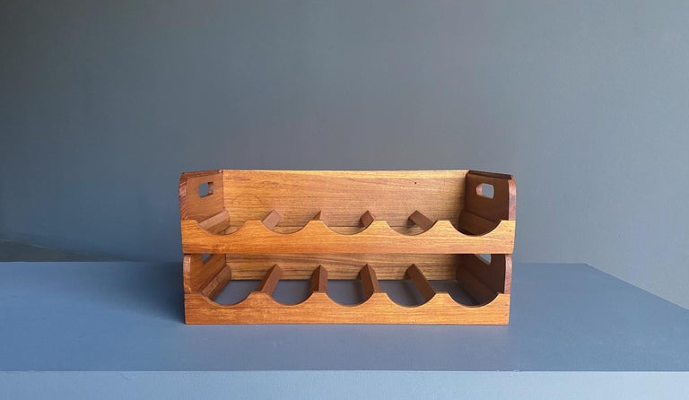 Vintage Mid-Century Modern Teak Stacking Wine Rack by Kalmar, 1960's ...
