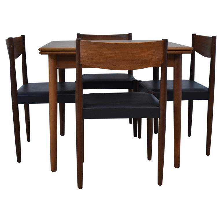 Vintage Mid-Century Modern Teak Table and Chairs Frem Rojle Denmark at ...