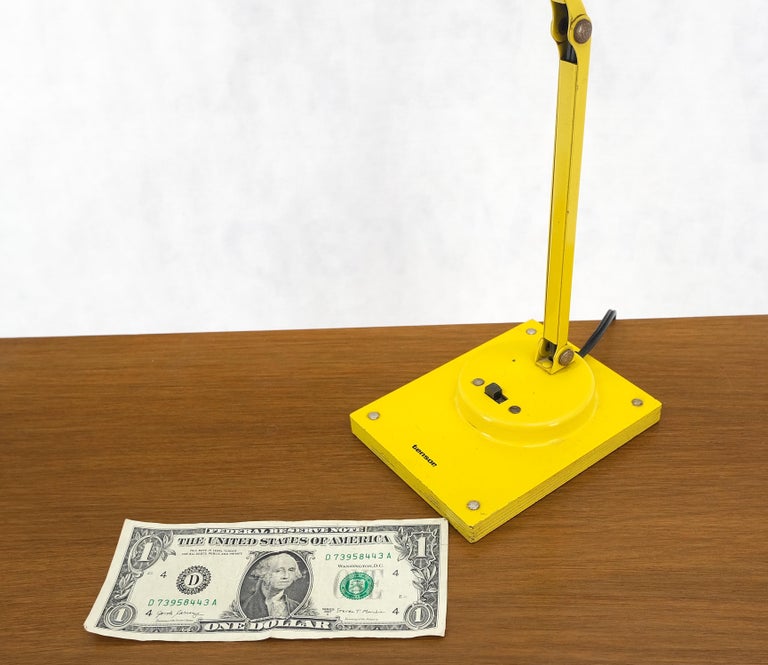 Vintage Mid-Century Modern Tensor Bright Yellow Enamel Adjustable Desk ...