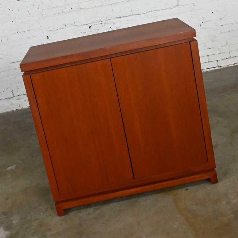 Vintage Mid-Century Modern to Modern Narrow Walnut Console Cabinet For ...