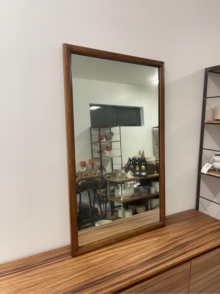 Vintage Mid Century Modern Walnut Framed wall Mirror by Airy Furniture ...
