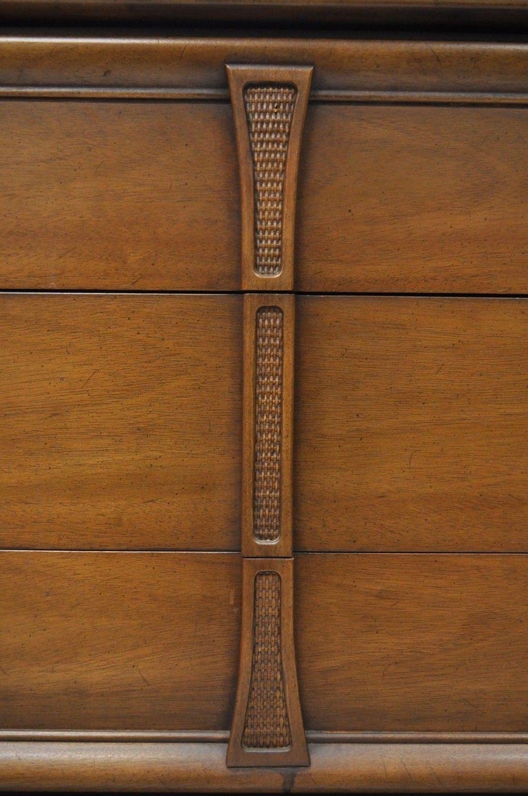 Vintage Mid-Century Modern Walnut Long Dresser Credenza Cabinet Drexel ...
