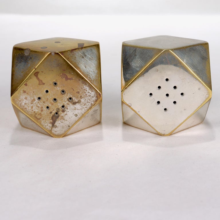 Vintage Mid-Century Modern Ward Bennett Silver Plate Salt and Pepper ...