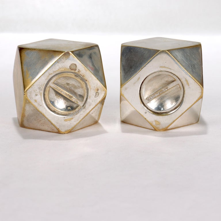 Vintage Mid-Century Modern Ward Bennett Silver Plate Salt and Pepper ...