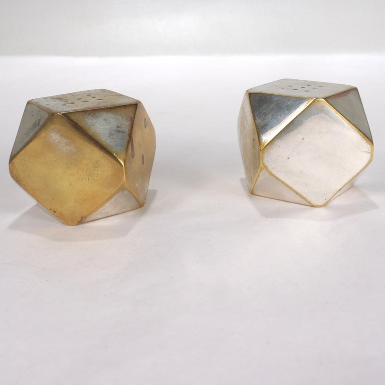 Vintage Mid-Century Modern Ward Bennett Silver Plate Salt and Pepper ...