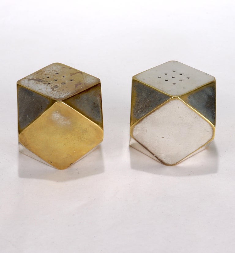 Vintage Mid-Century Modern Ward Bennett Silver Plate Salt and Pepper ...