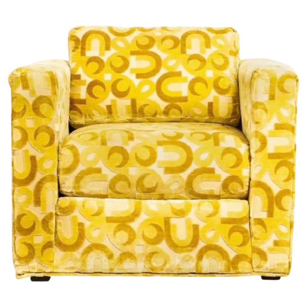 Vintage Mid Century Modern Yellow Lounge Chair by Sawyers Furniture ...