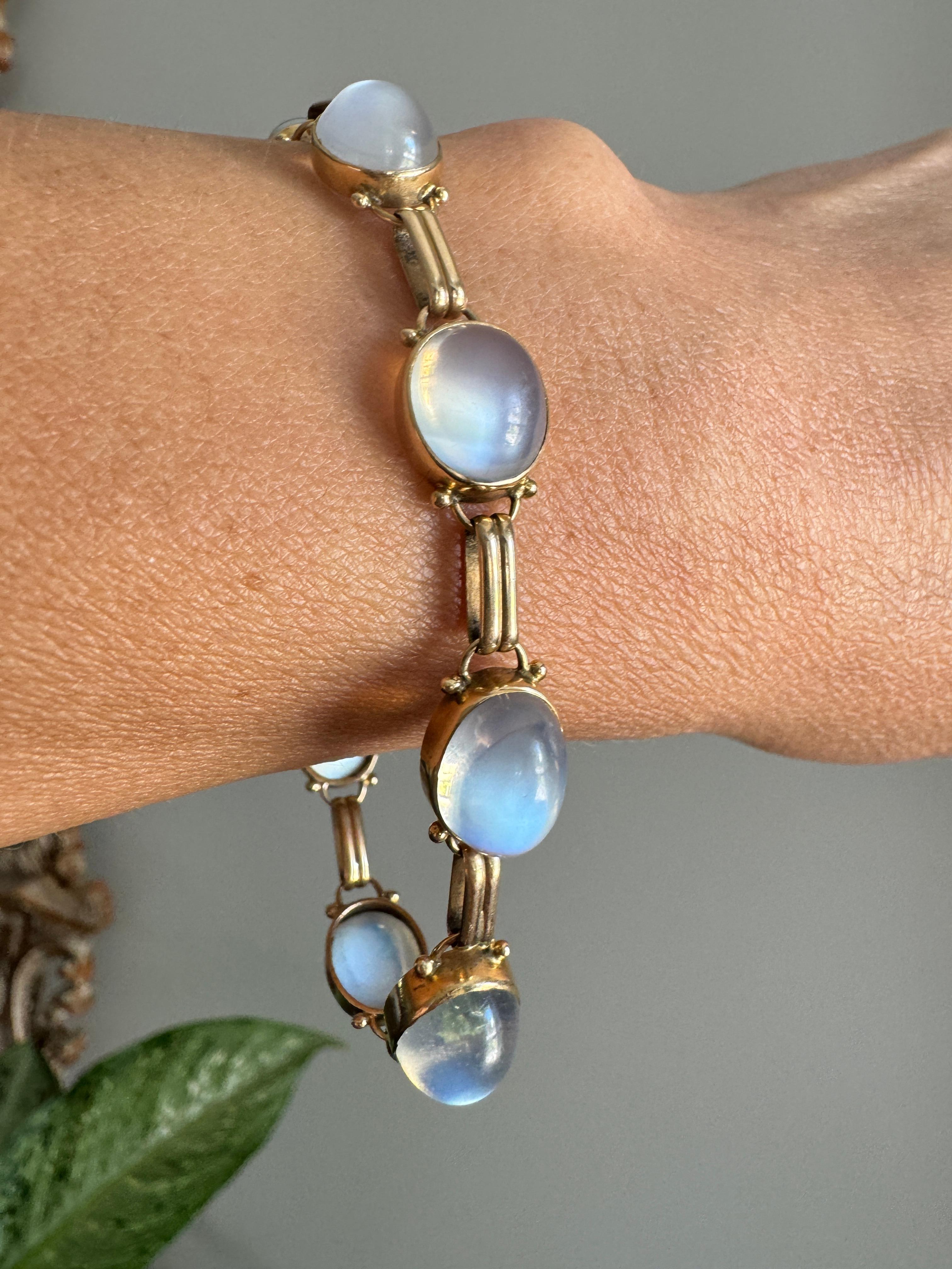 Vintage Mid-Century Moonstone Bracelet by Binder Brothers For Sale at 1stDibs