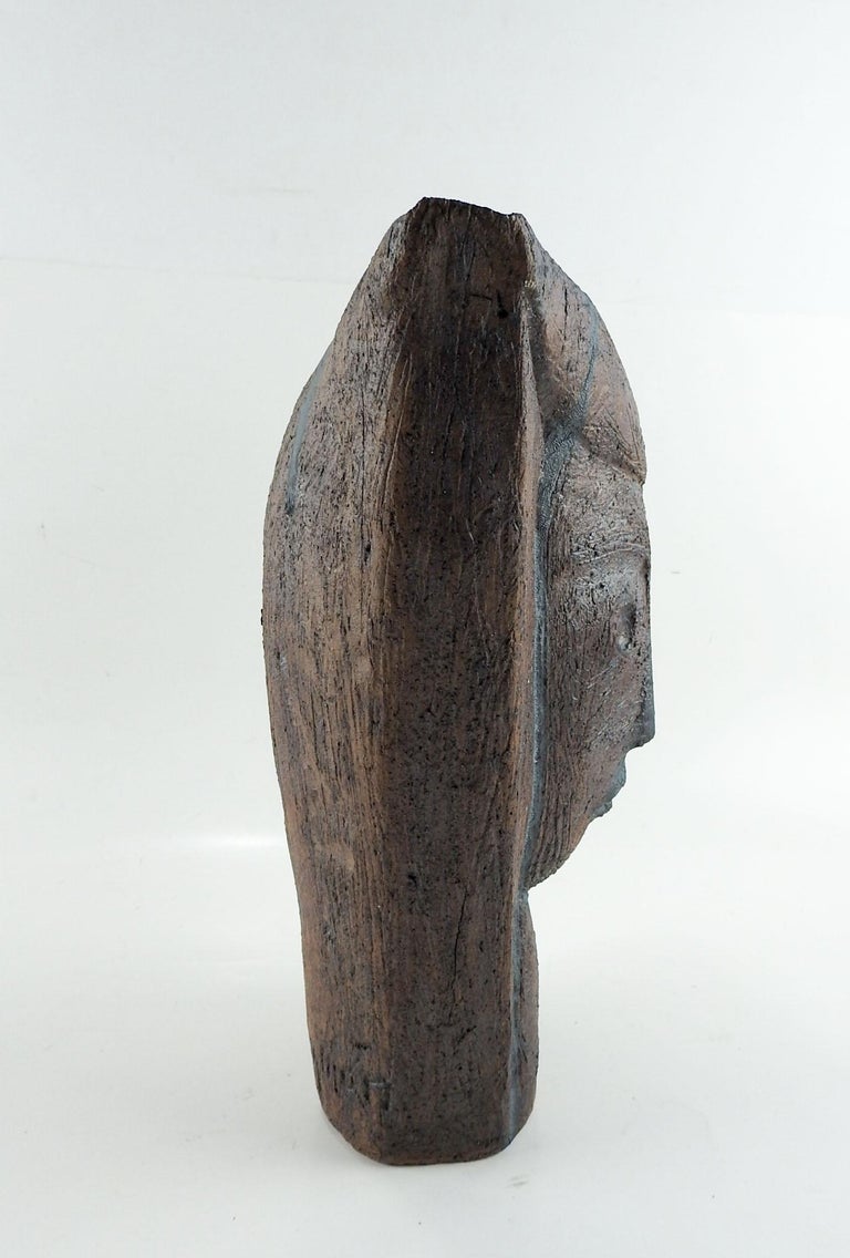 Vintage Mid-Century Pottery Abstract Bust Sculpture at 1stDibs