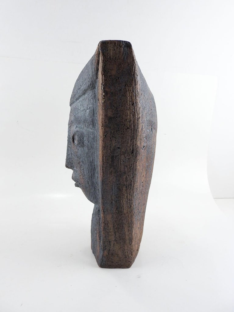 Vintage Mid-Century Pottery Abstract Bust Sculpture at 1stDibs