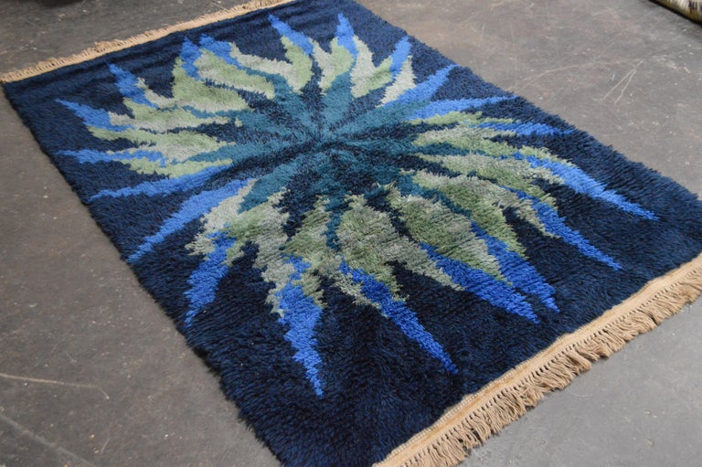 Vintage Midcentury Scandinavian Modern Rya Rug at 1stDibs | vintage rya ...