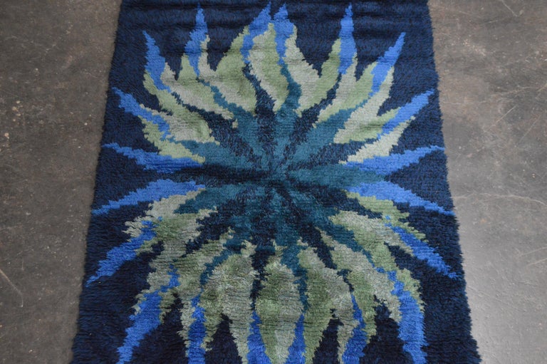Vintage Midcentury Scandinavian Modern Rya Rug at 1stDibs | vintage rya ...