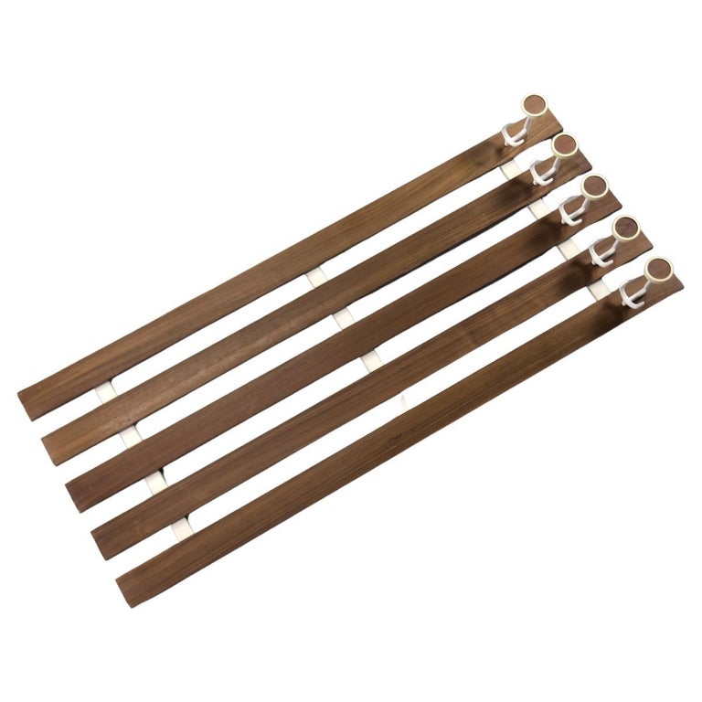 Vintage Mid-Century Scandinavian Modern Teak Wood Wall Coat Rack, 1950s ...