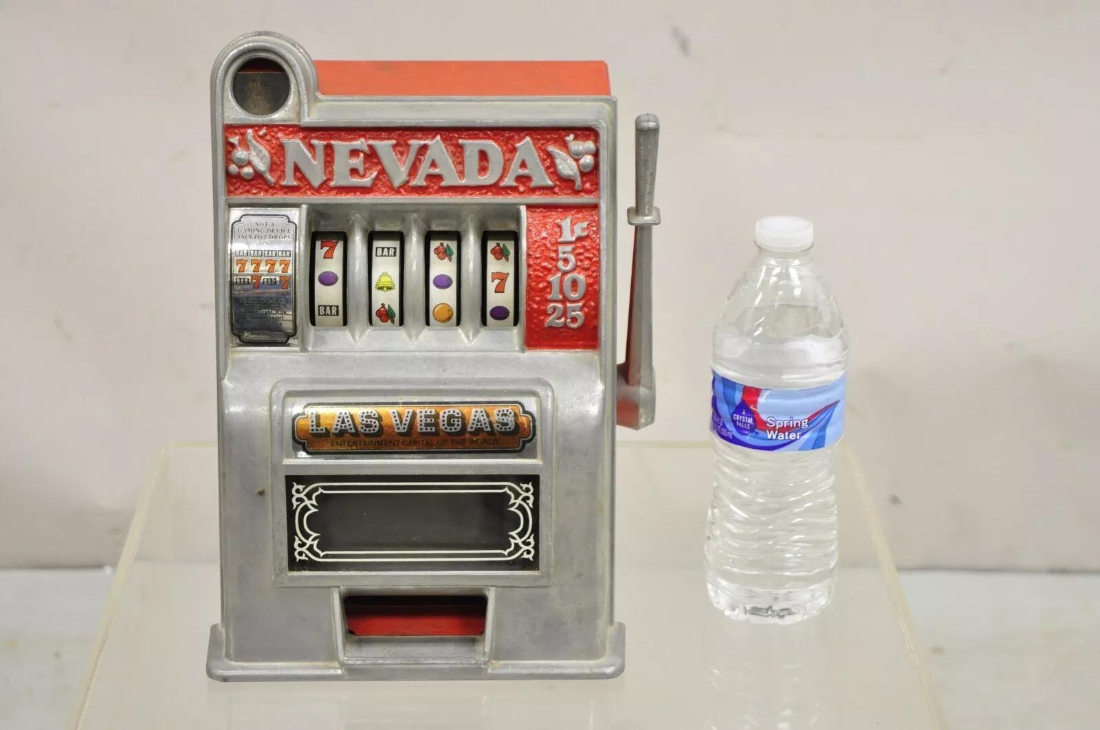 Vintage Mid Century Small Slot Machine Coin Bank Las Vegas Nevada By ...