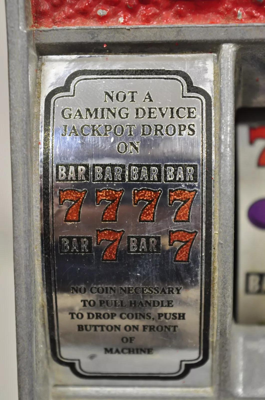 Vintage Mid Century Small Slot Machine Coin Bank Las Vegas Nevada By ...