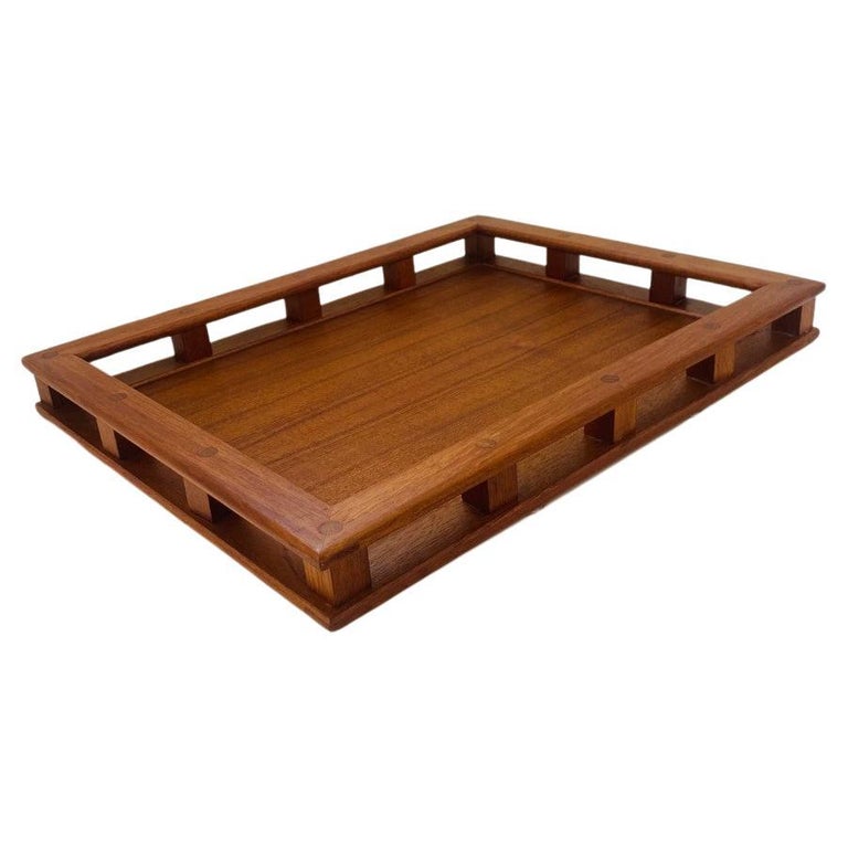 Vintage Mid Century Teak Serving Tray by Dansk For Sale at 1stDibs