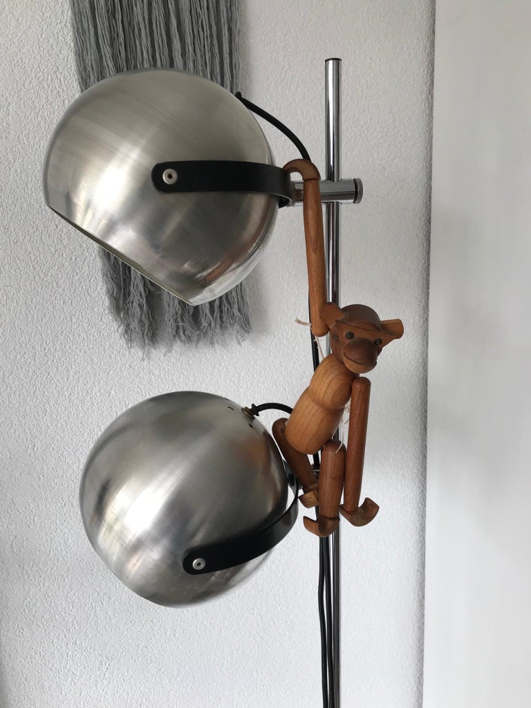 Vintage, Midcentury Design Double Light / Spotlight Chrome Floor Lamp ...