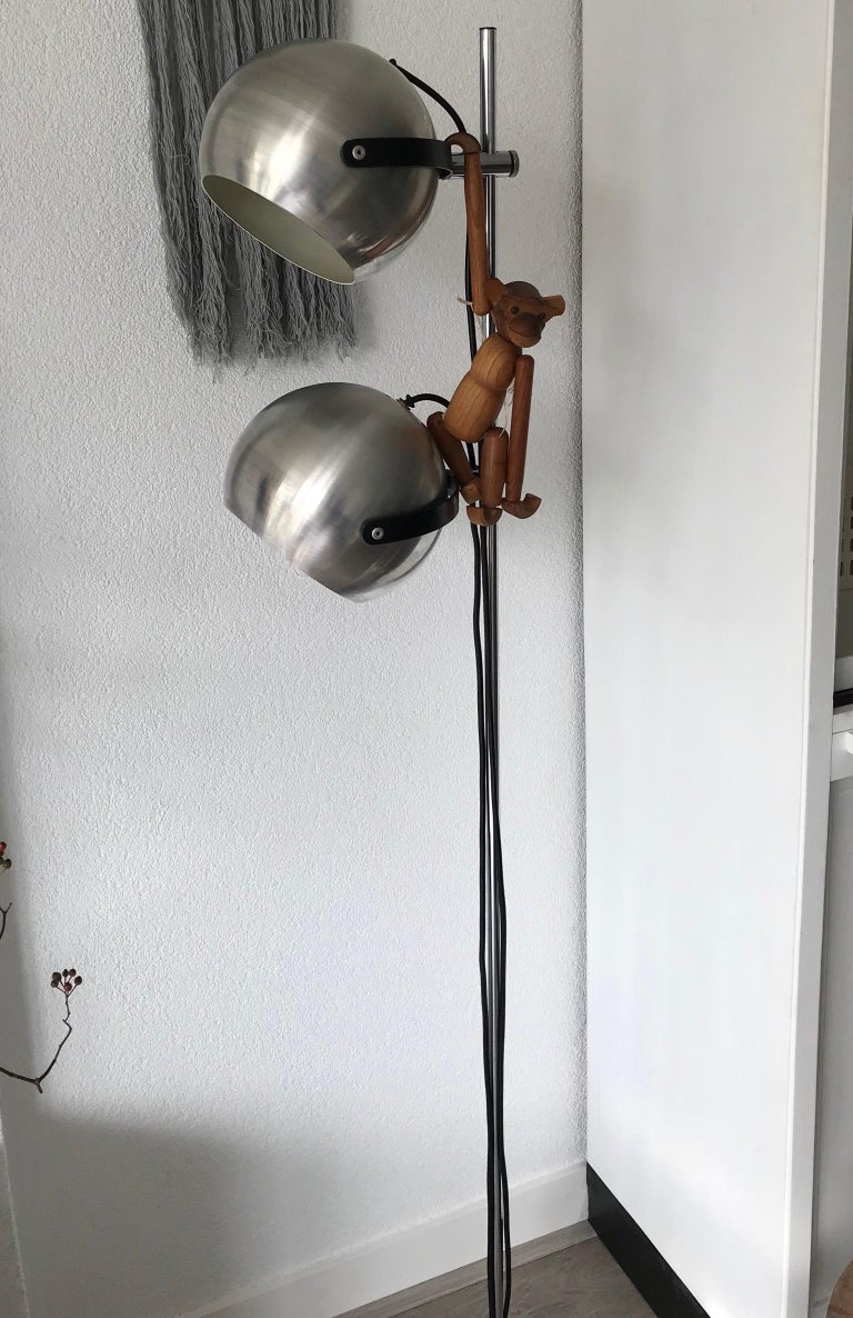 Vintage, Midcentury Design Double Light / Spotlight Chrome Floor Lamp ...