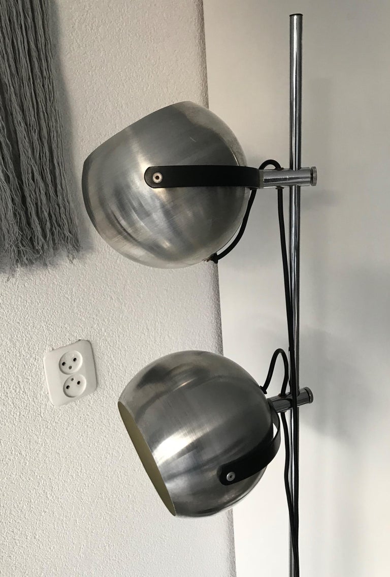 Vintage, Midcentury Design Double Light / Spotlight Chrome Floor Lamp ...