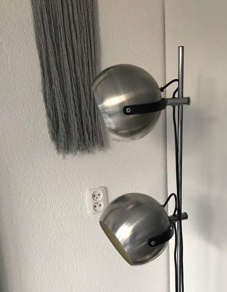 Vintage, Midcentury Design Double Light / Spotlight Chrome Floor Lamp ...