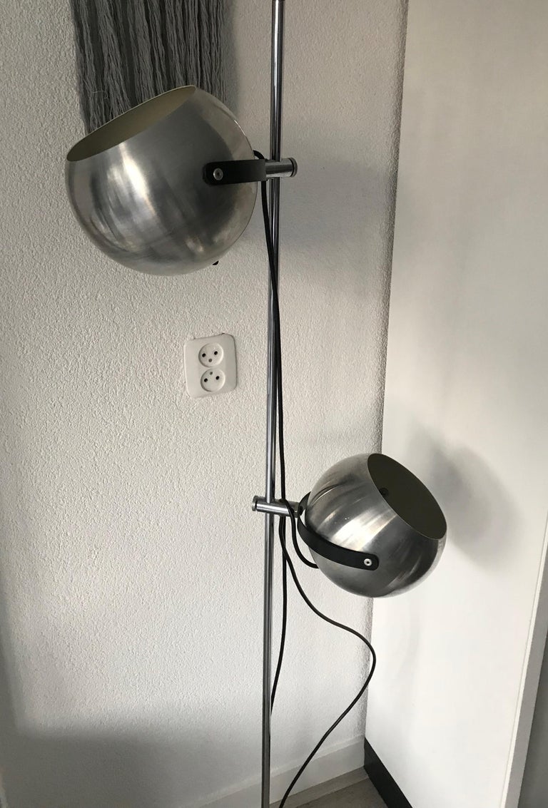 Vintage, Midcentury Design Double Light / Spotlight Chrome Floor Lamp ...