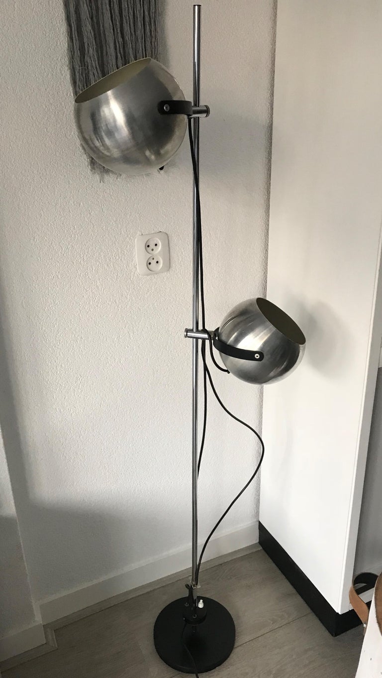 Vintage, Midcentury Design Double Light / Spotlight Chrome Floor Lamp ...