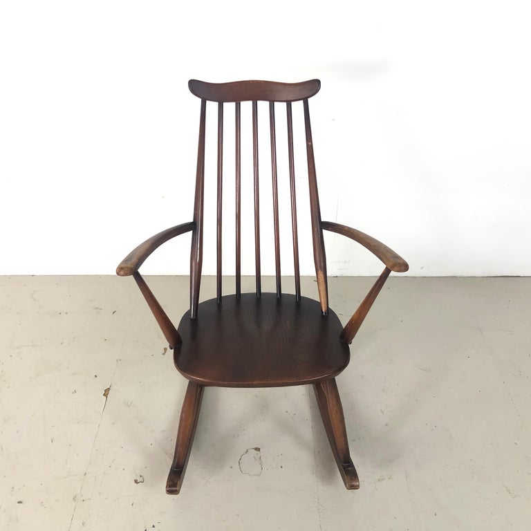 Vintage Midcentury Ercol Rocking Chair at 1stDibs
